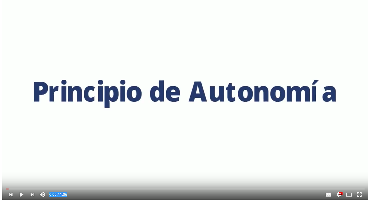 Autonomía - Principios éticos en un minuto